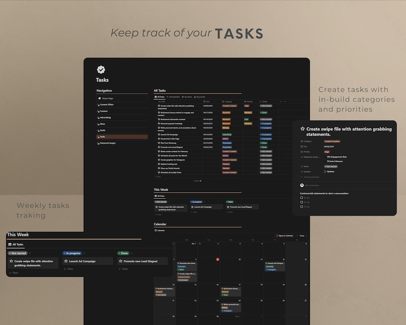Notion Template Twitch Content Creator Planner Live Streaming Schedule ...