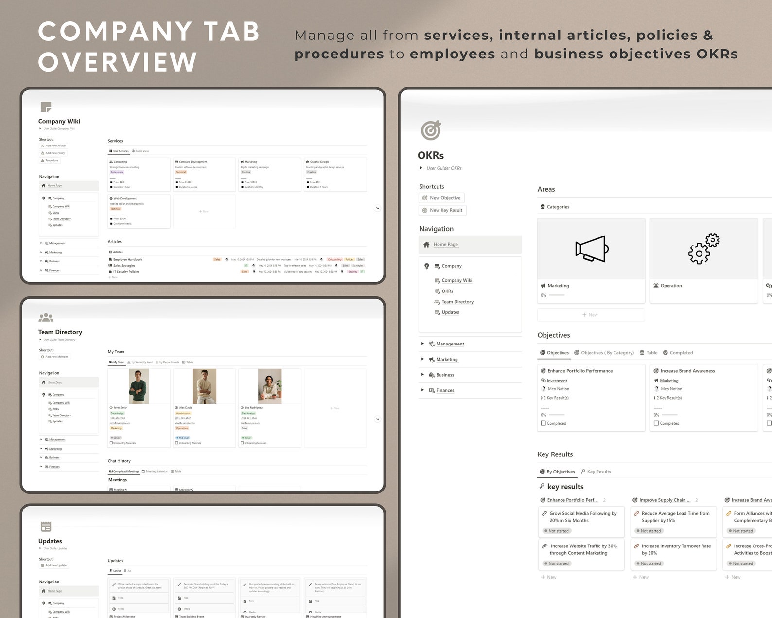Notion Small Business OS Template Notion Planner Project Management Business Planner Notion ...