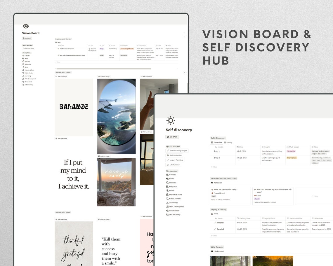 Learning Notion Template Online Course Tracker All-in-one Self Growth ...
