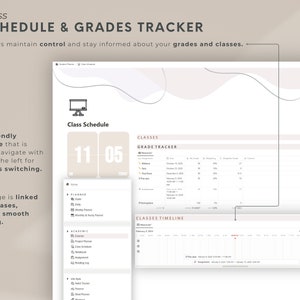 Academic Planner Notion Template University Student Planner College ...