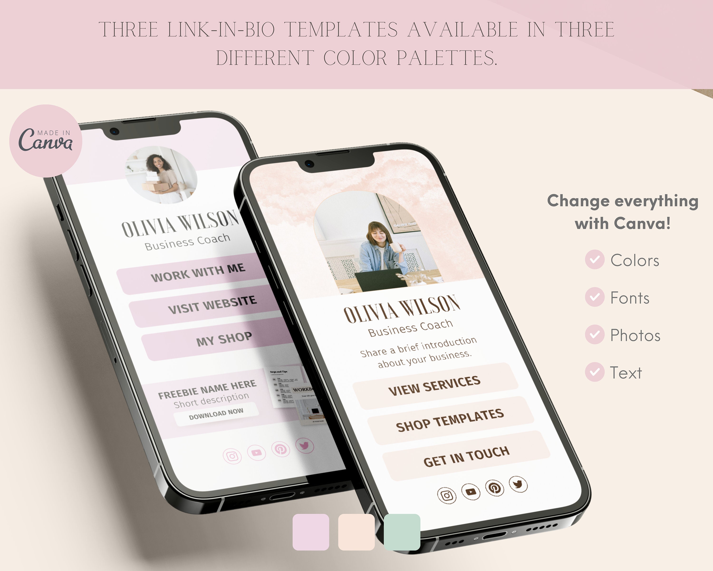 UGC Portfolio Template Social Media Content Planner Link in Bio ...