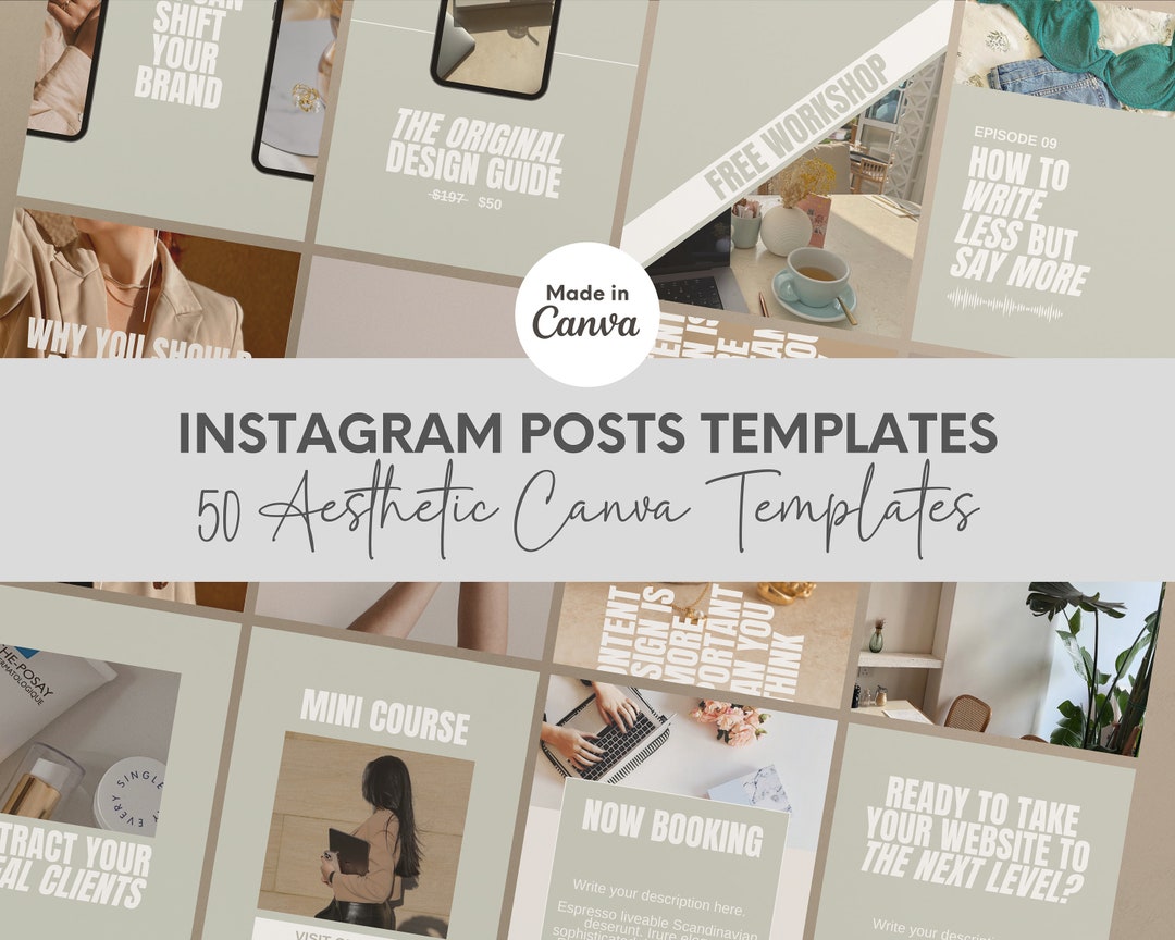 Instagram Template Canva Template Aesthetic Instagram Post Template ...