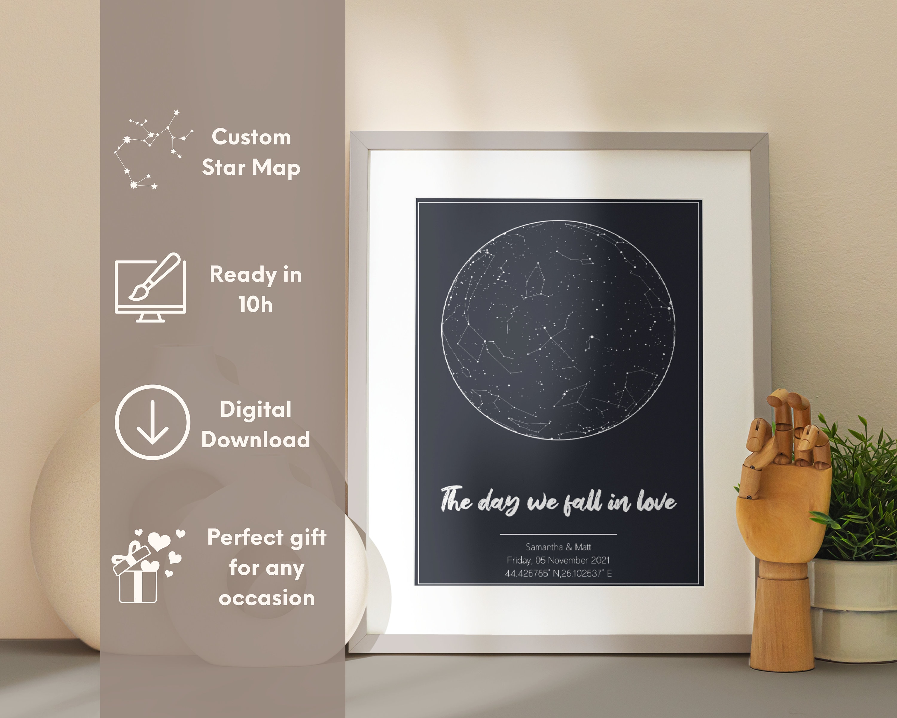 Constellation Map Print, Custom Star Map, Personalized Star Map Print ...