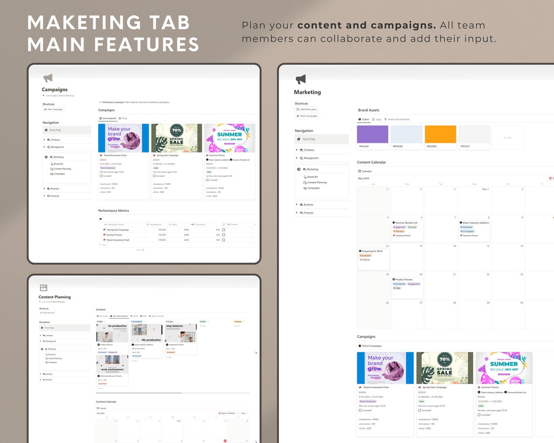 Notion Small Business OS Template Notion Planner Project Management ...