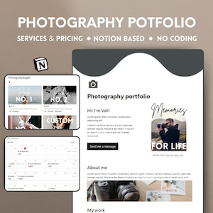 Photography Service Price List Template Photographer Portfolio Website ...