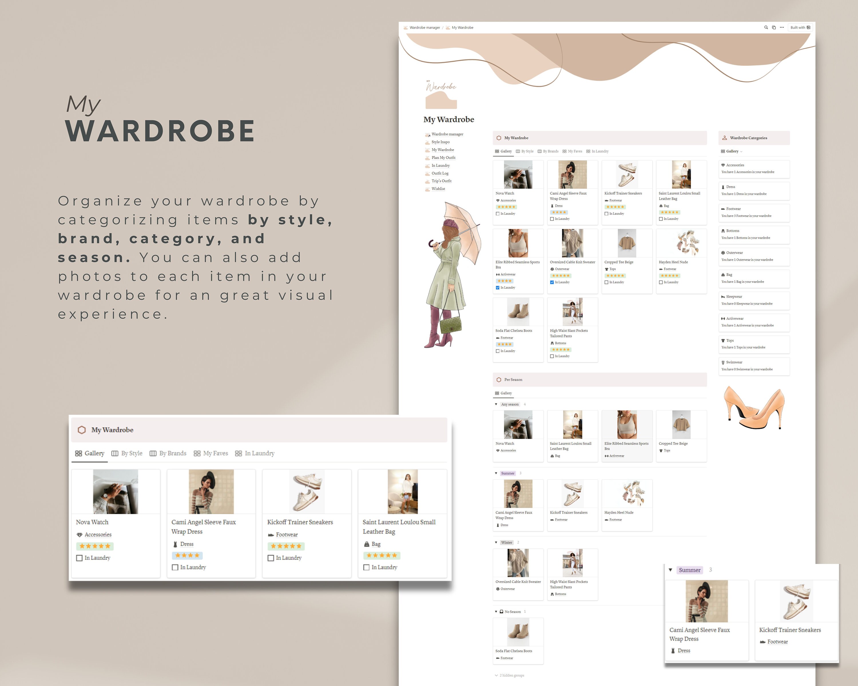 Notion Template Wardrobe Manager Outfit Planner Notion Dashboard ...