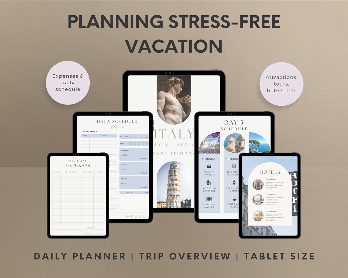 Editable Travel Itinerary Template Travel Planner Travel Journal Canva ...