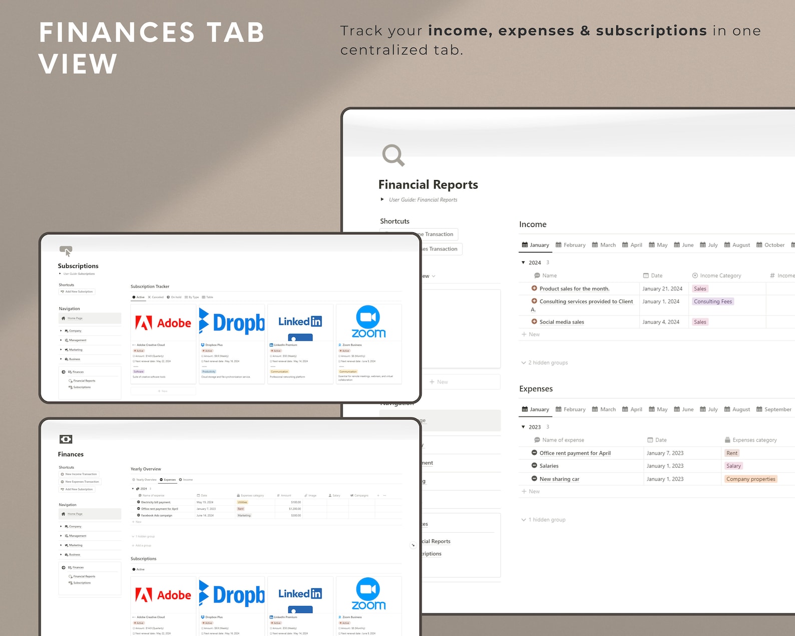 Notion Small Business OS Template Notion Planner Project Management ...