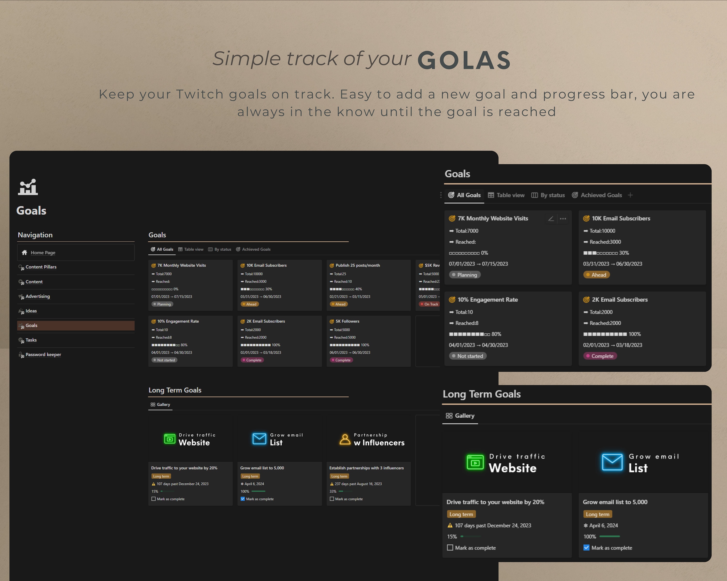 Vtuber Schedule Notion Planner Twitch Content Planner Stream Schedule ...