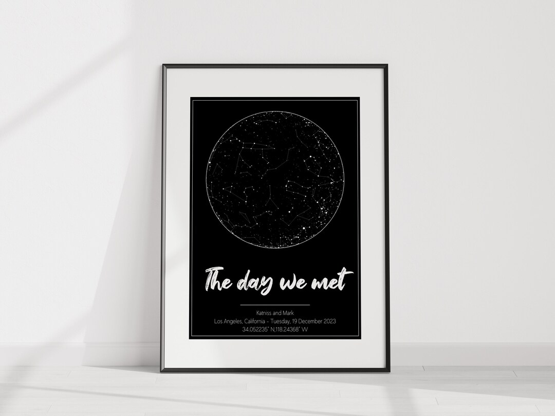 Constellation Map Print, Custom Star Map, Personalized Star Map Print ...