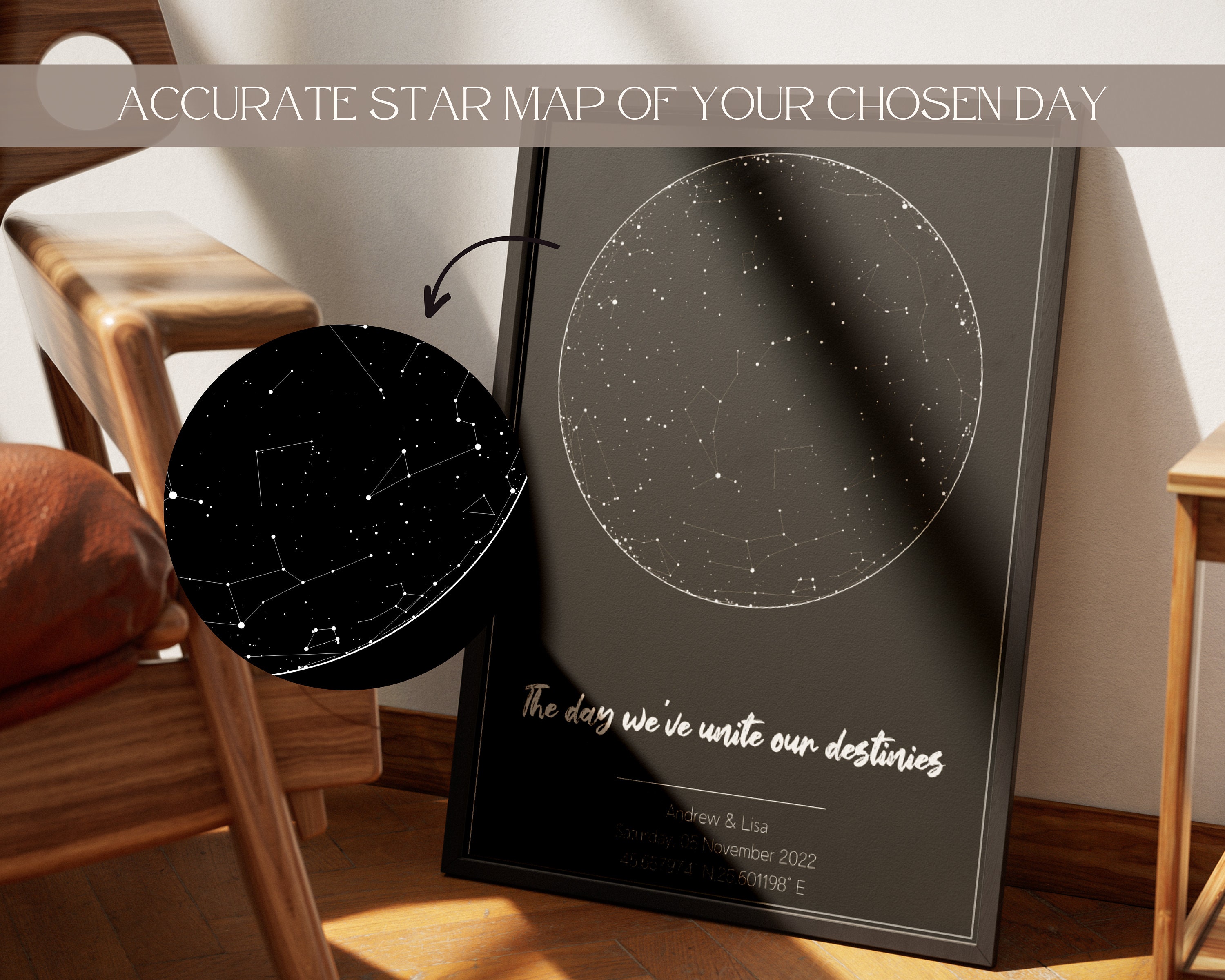 Constellation Map Print, Custom Star Map, Personalized Star Map Print ...