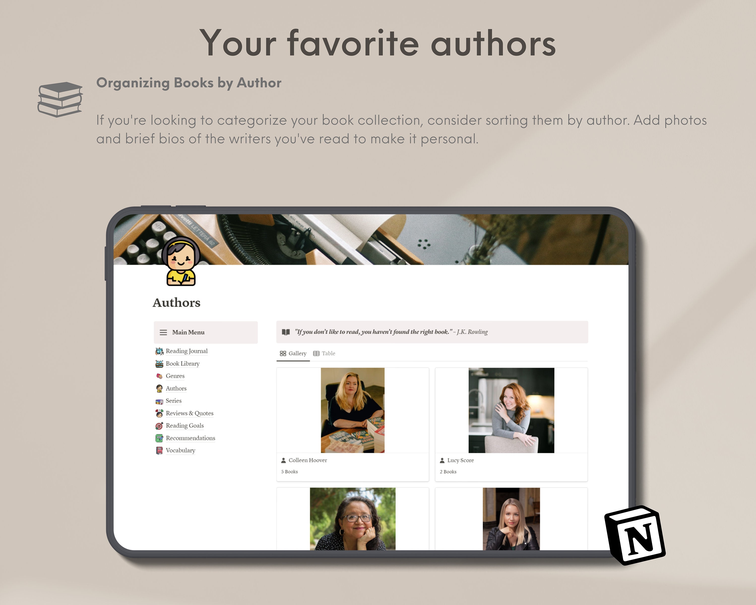 Reading Journal Notion Template Reading Tracker Notion Book Tracker ...