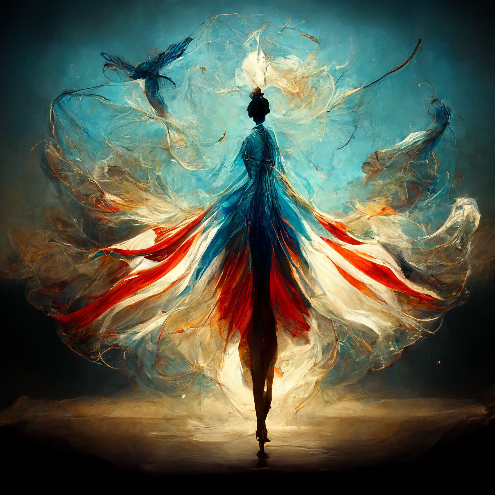 Woman Empowered Digital Print, Abstract Contemporary Artwork, Women ...