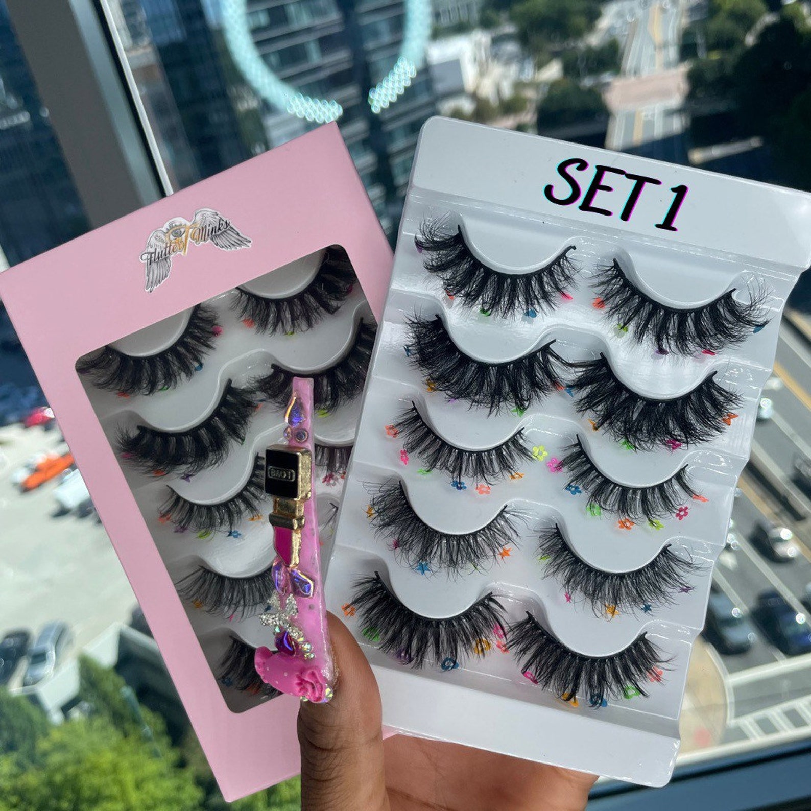 Butterfly Lashes Glitter Lashes Confetti Lashes Colored - Etsy