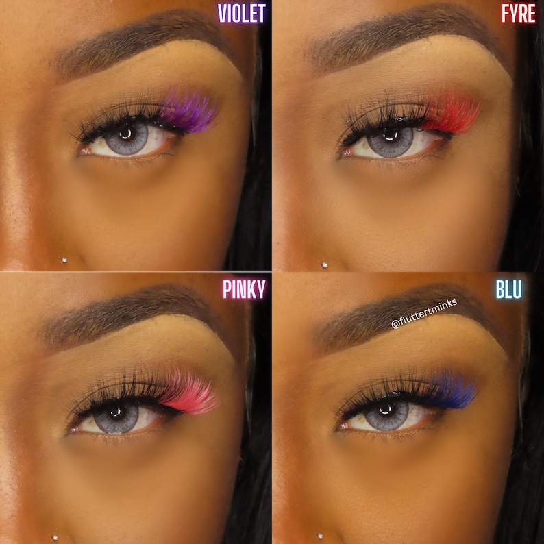 Colored Lashes | Wholesale Colored Lashes | Colored Mink Lashes | Two ...