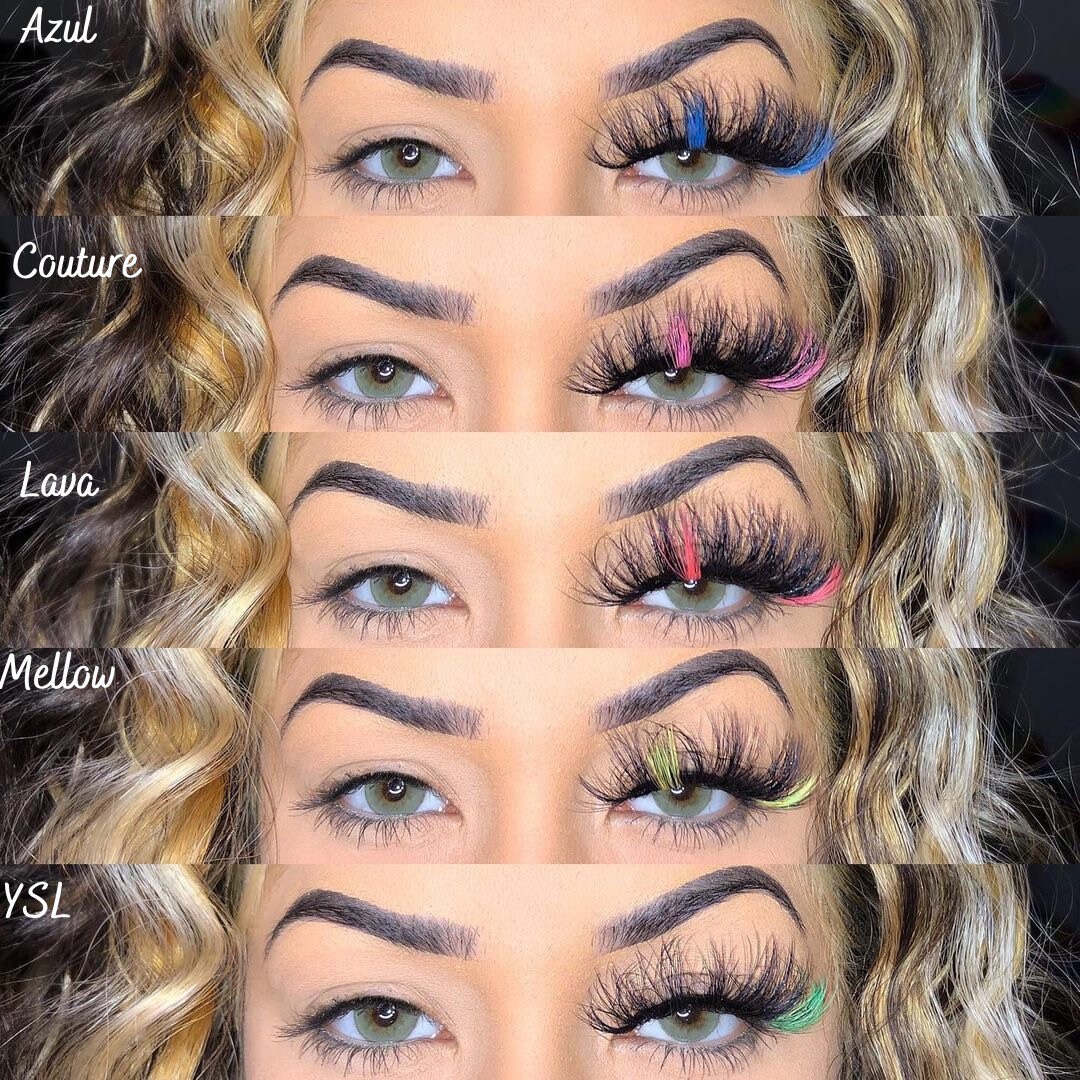 Colored Lashes Wholesale Colored Lashes Colored Mink - Etsy