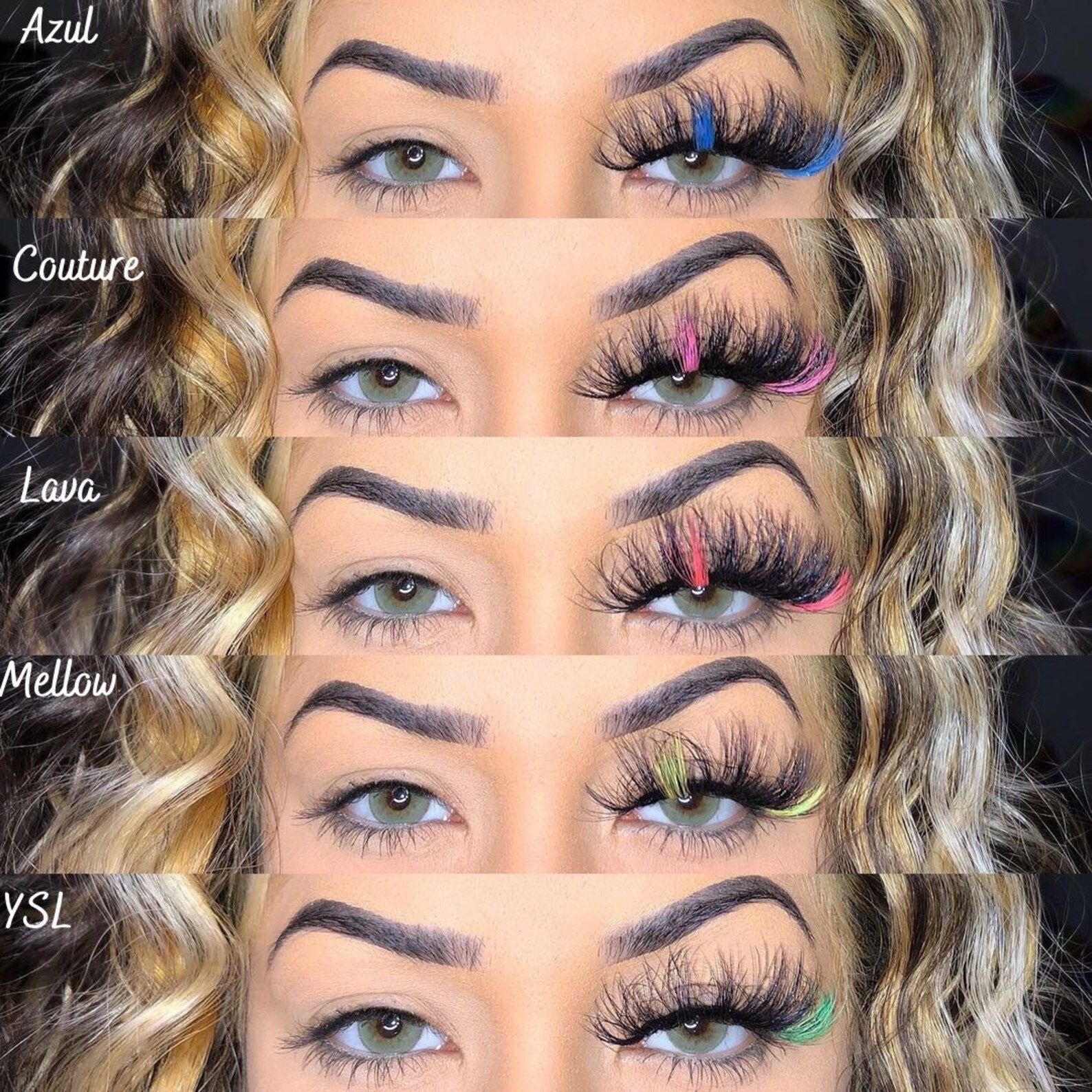 Colored Lashes Wholesale Colored Lashes Colored Mink - Etsy