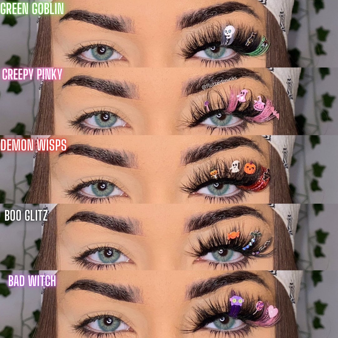 Halloween Lashes | Halloween Gift Set| Holiday Lashes | Glitter Lashes ...