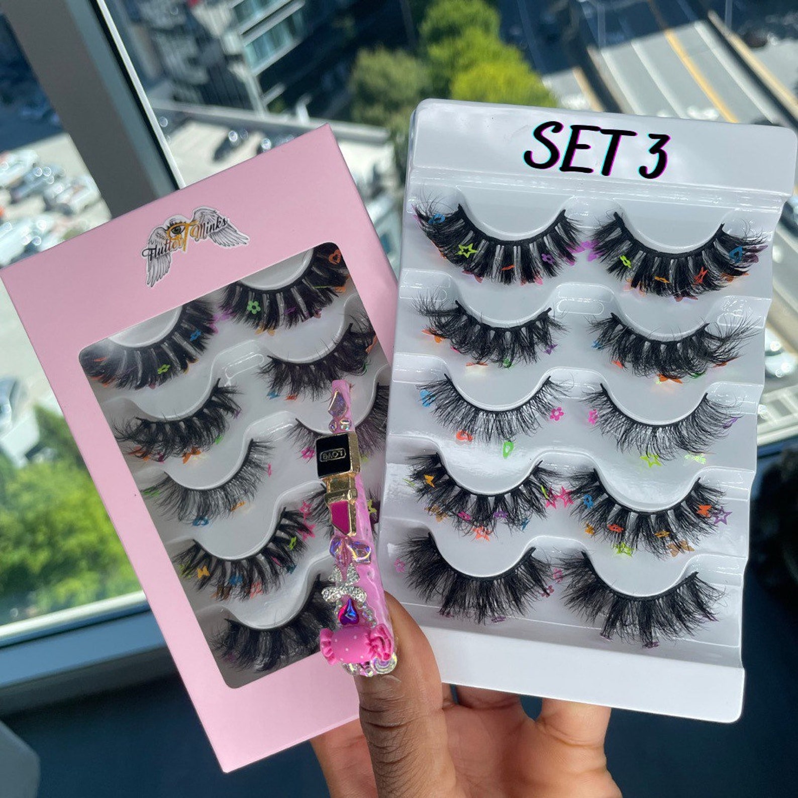 Butterfly Lashes Glitter Lashes Confetti Lashes Colored - Etsy