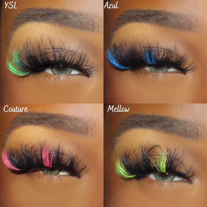 Colored Lashes Wholesale Colored Lashes Colored Mink - Etsy