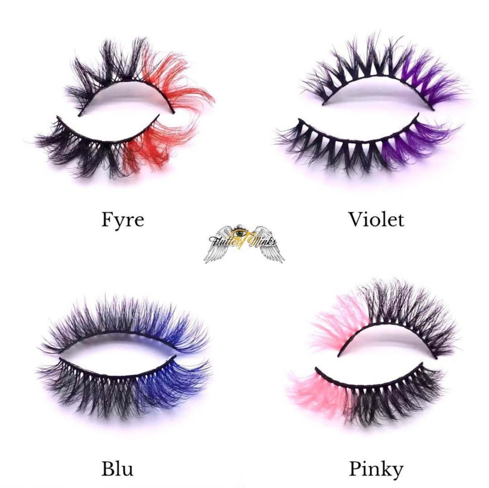 Colored Lashes Wholesale Colored Lashes Colored Mink - Etsy