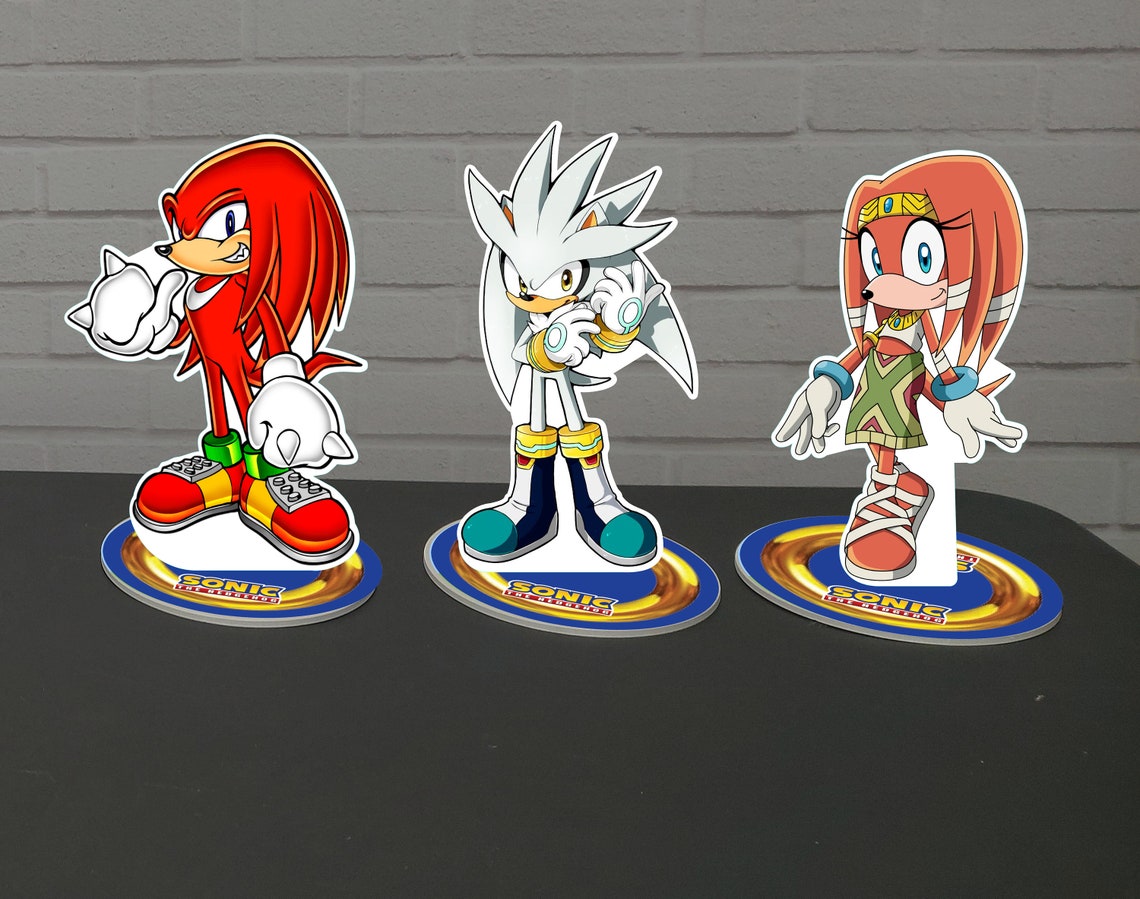 SONIC the HEDGEHOG CENTERPIECE Table Birthday Topper Sonic - Etsy