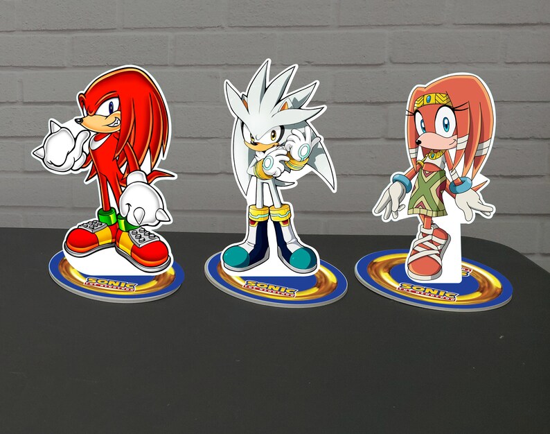 SONIC the HEDGEHOG CENTERPIECE Table Birthday Topper Sonic - Etsy