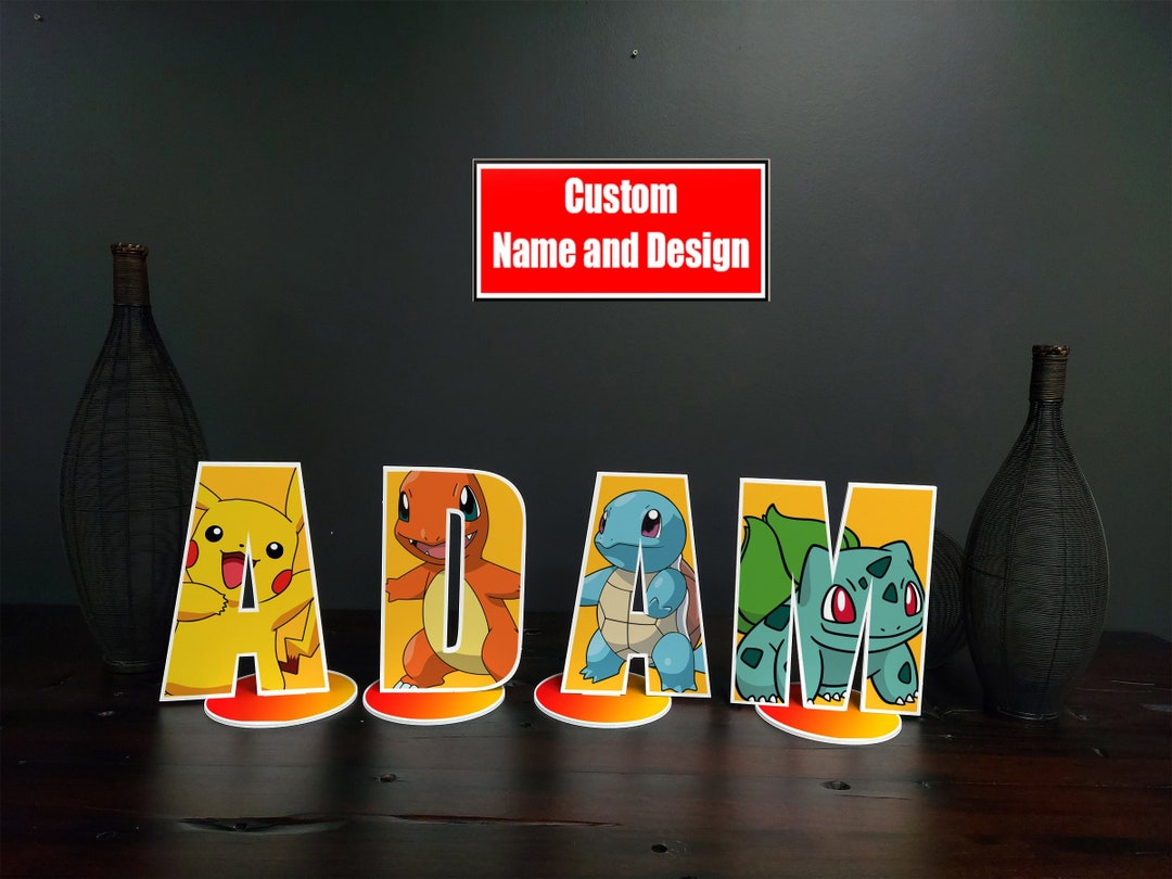 POKEMON CENTERPIECE / Table TOPPER / Pokemon Cutout / Decor / - Etsy
