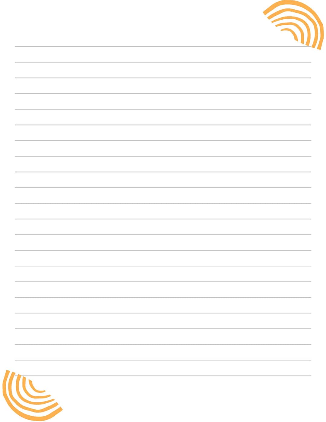 Orange Arch Letter Writing Template - Etsy