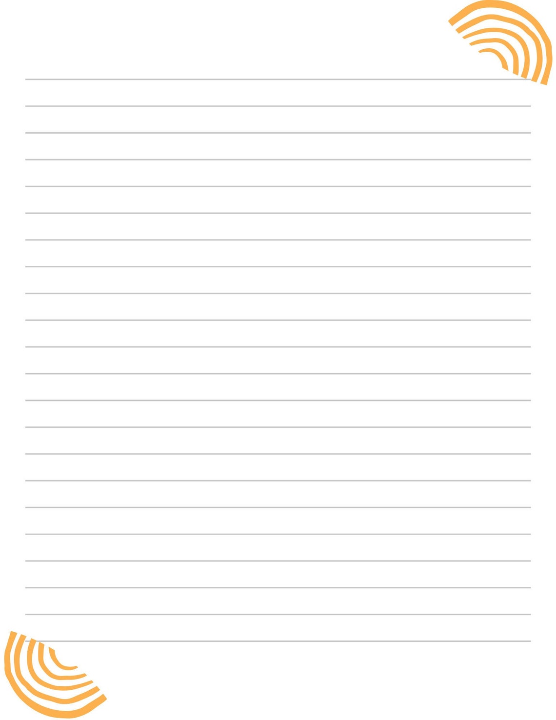 Orange Arch Letter Writing Template - Etsy