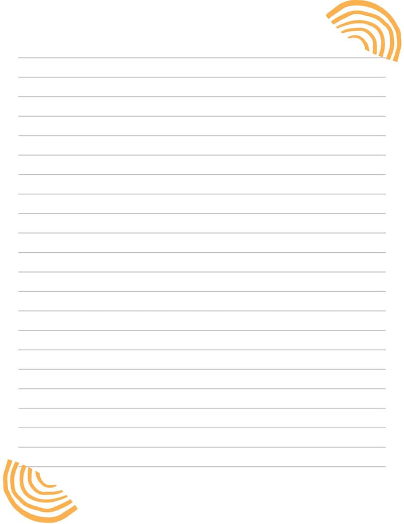 Orange Arch Letter Writing Template - Etsy