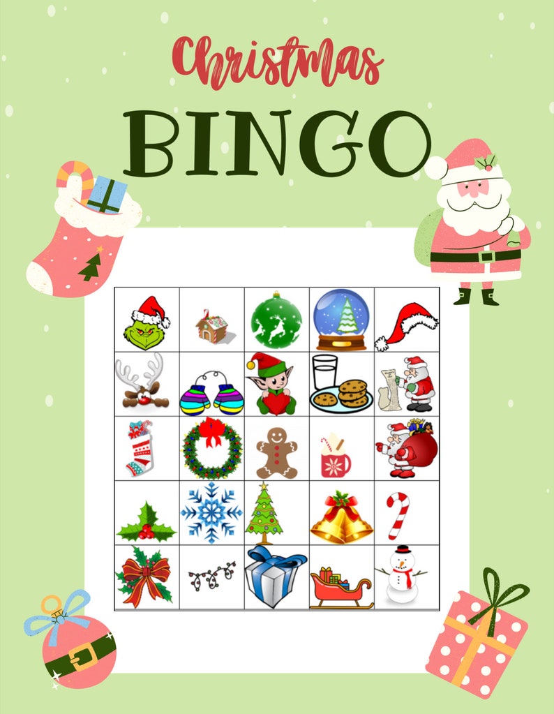 Christmas Bingo Cards, 30 Unique Bingo Cards, Printable Christmas Bingo ...