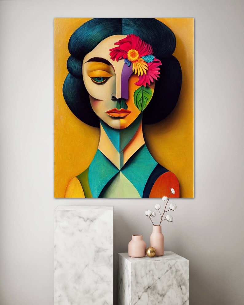 Pablo Picasso - Woman With Flower Digital Art Inspired by "woman With ...