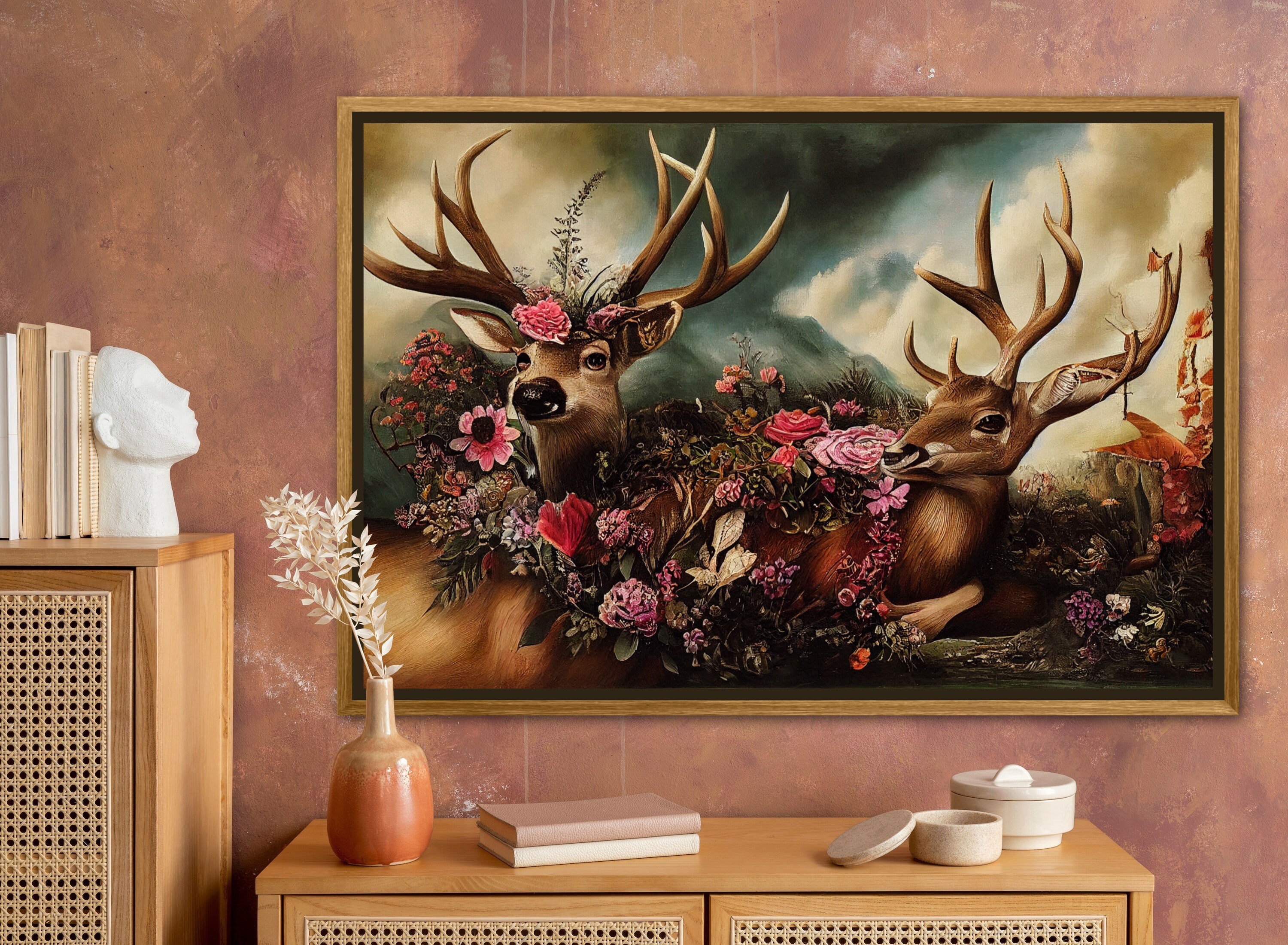 Frida Kahlo Deer Set of 3 Original Art Created by Enzo's Artwork ...