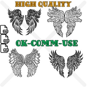 Angel Wings SVG - Heaven Feathers - Printable Download Image - Angelic ...