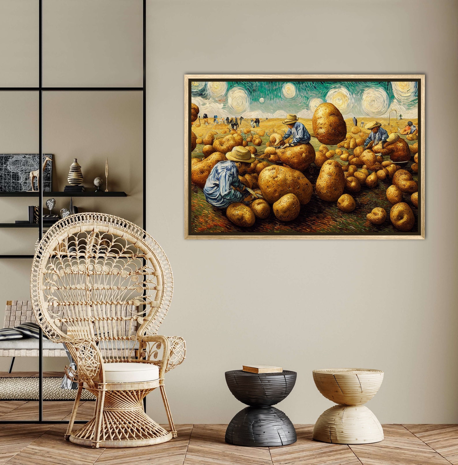 Van Gogh the Potato Eaters Set of 2 Digital Original Art Inspired by ...