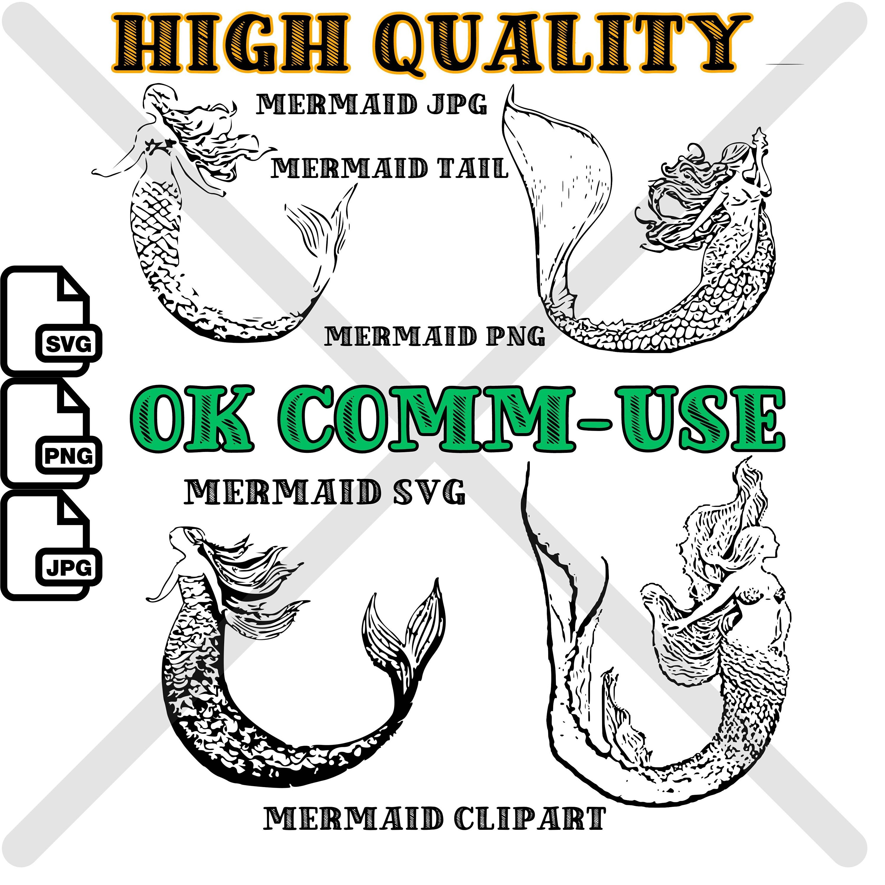Mermaids SVG Bundle, Mermaid Tail SVG PNG Jpg, Mermaid Tail Monogram ...