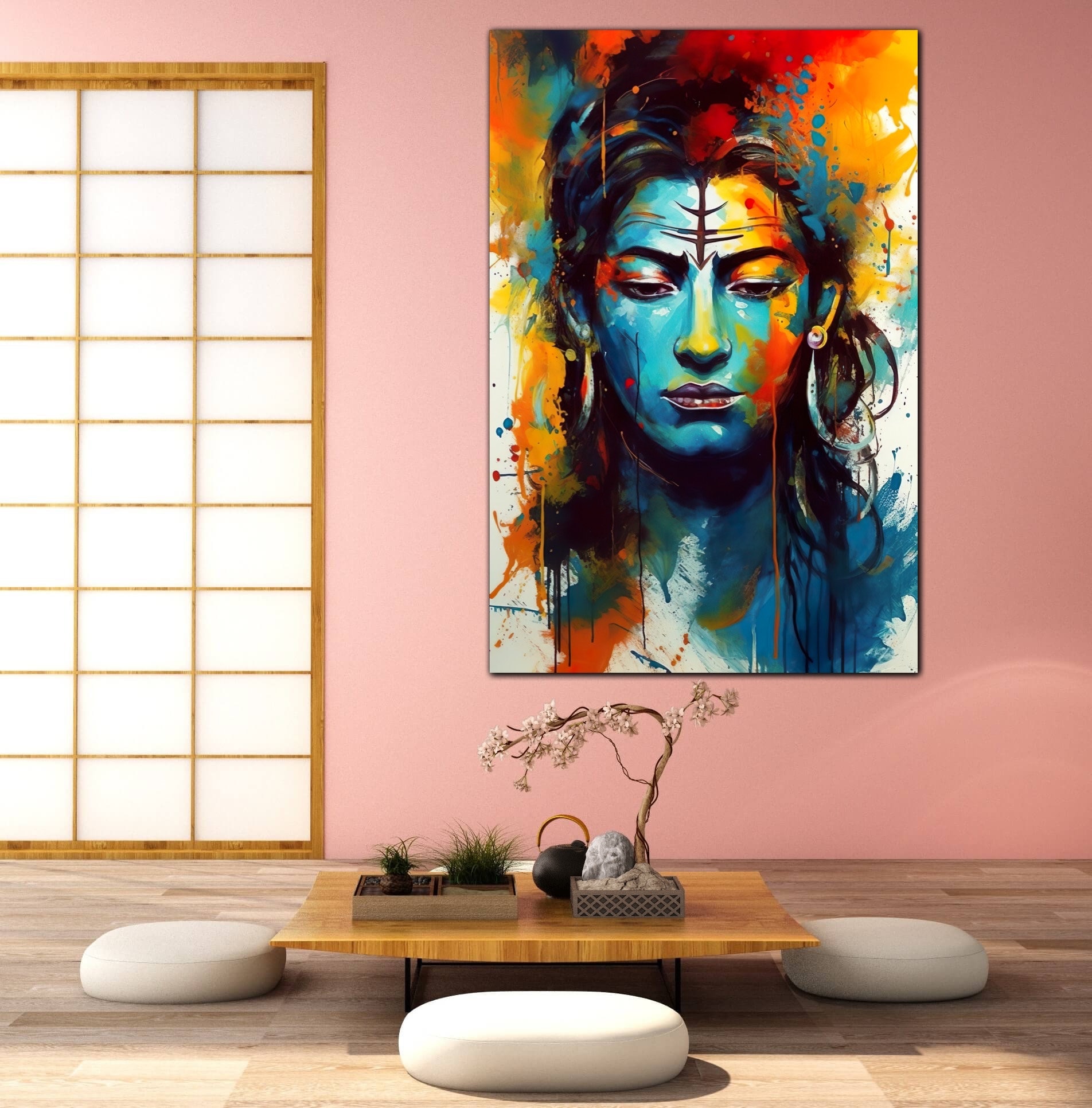 Lord Shiva Modern Wall Art Set of 5, Lord Shiva Artwork Poster Canvas ...
