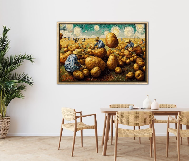 Van Gogh the Potato Eaters Set of 2 Digital Original Art Inspired by ...