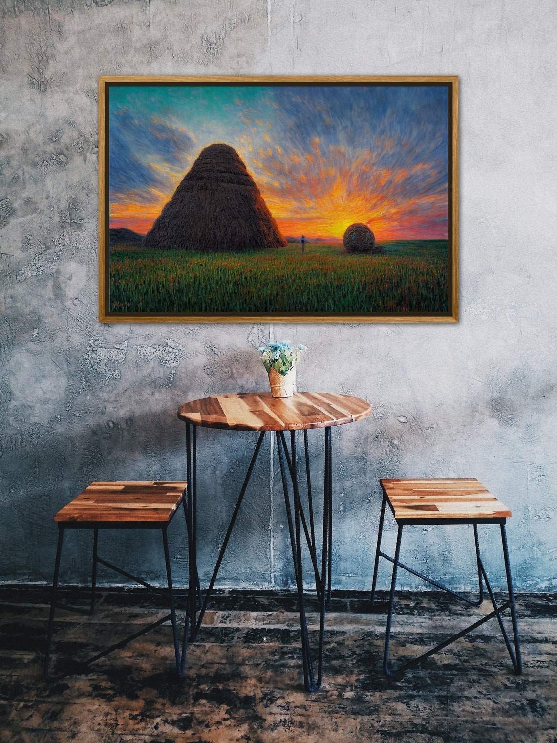 Claude Monet Haystacks Set of 2 Digital Art Inspired by "haystacks ...