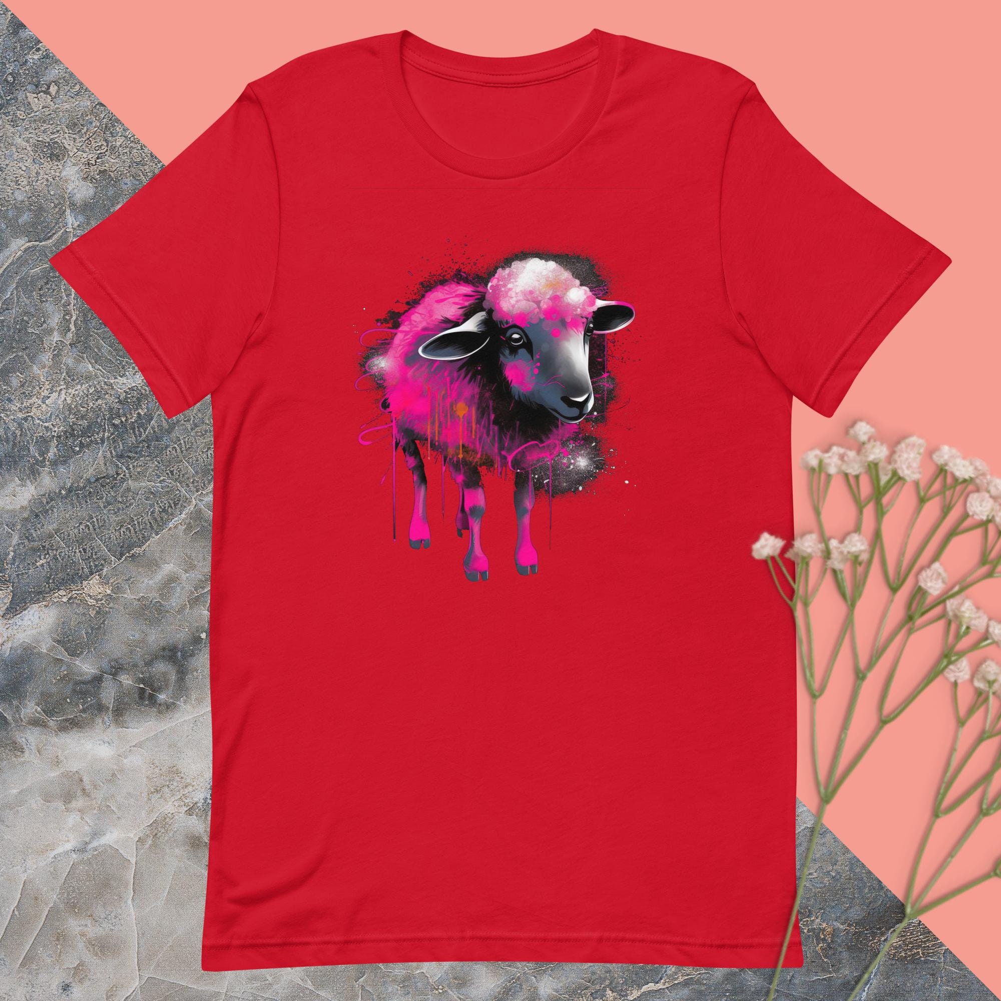 Pink Sheep, Pink Sheep Design, Pink Sheep T-shirt Design, Sheep Design ...