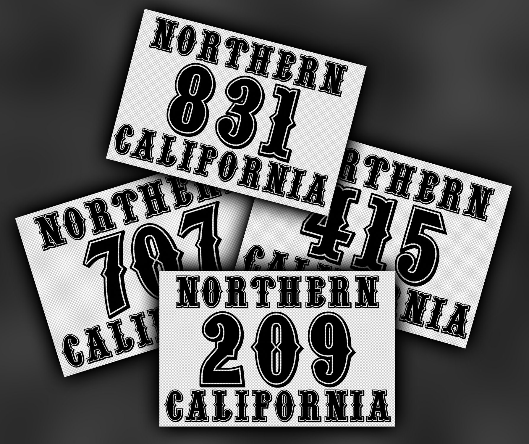 Northern California Area Code SVG File Bundle Pack - Etsy