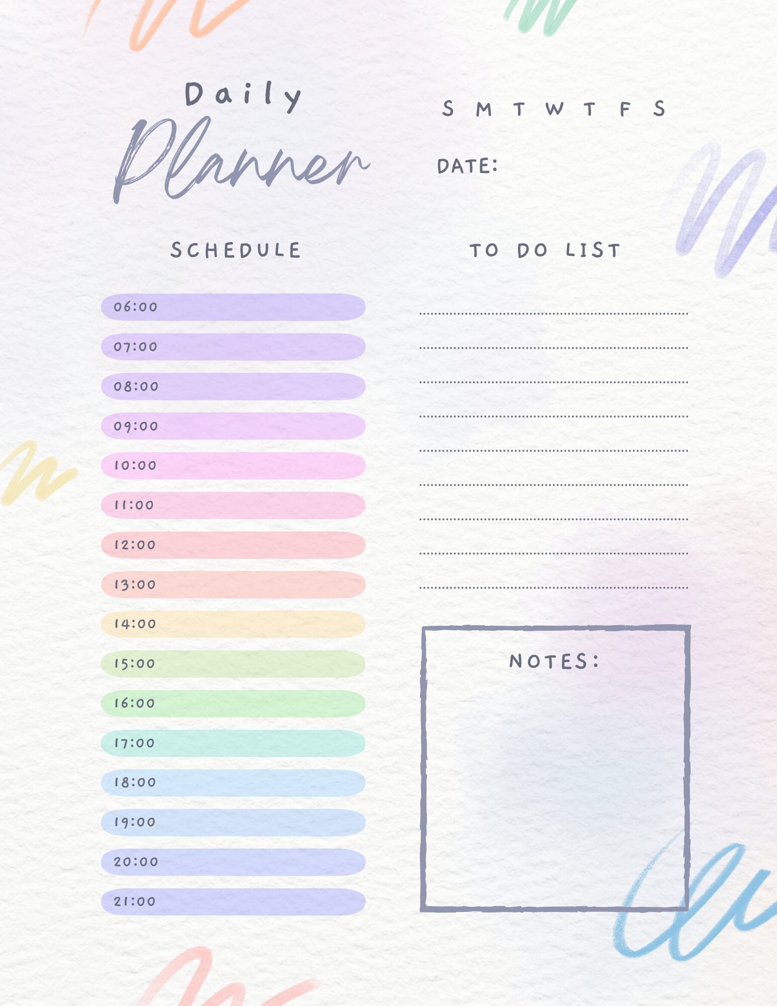 Digital Planner, Digital Download, Downloadable Daily Planner PDF ...