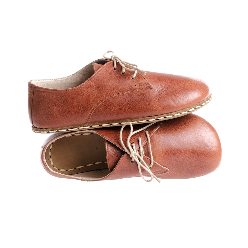 Copper Grounding Leather Barefoot Shoes, Wide Toe Box, Minimalist ...