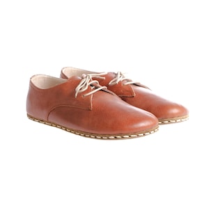 Copper Grounding Leather Barefoot Shoes, Wide Toe Box, Minimalist ...