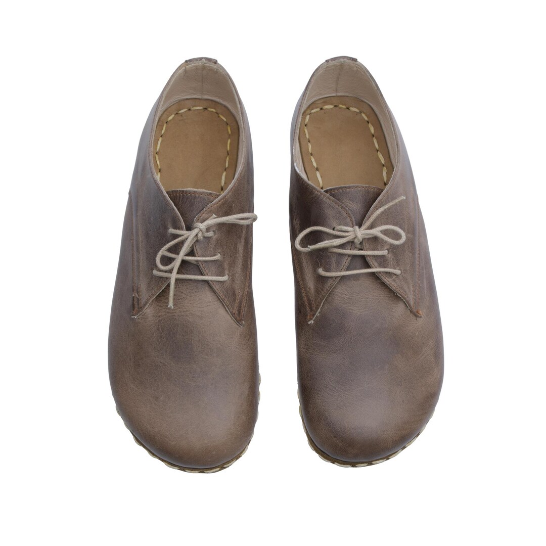 Handmade Barefoot Mink Leather Moccassin Shoes, Copper Riveted ...