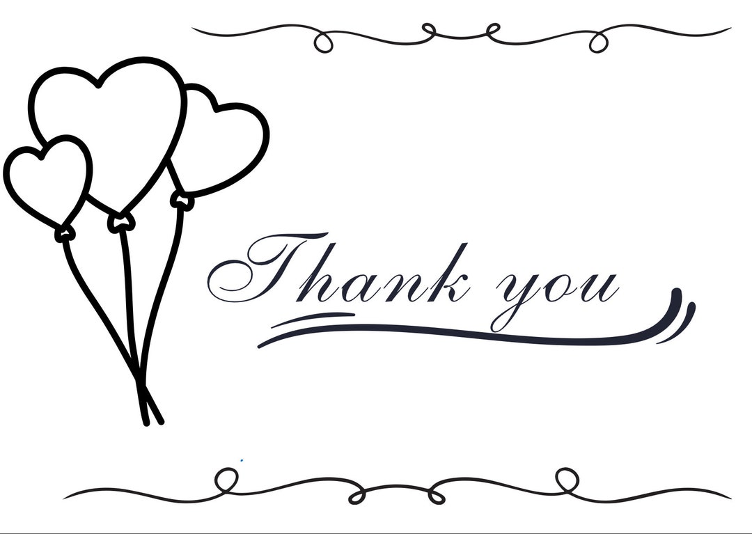 Thanks Card Thank You for Order Printable Thank You Card Minimal Thank ...