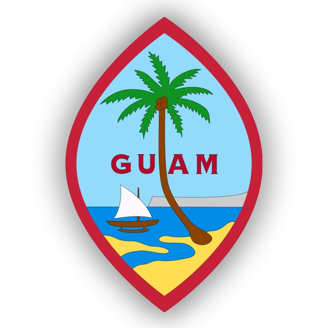 State Seal of Guam Decal Sticker Car Bumper Window Laptop - Etsy