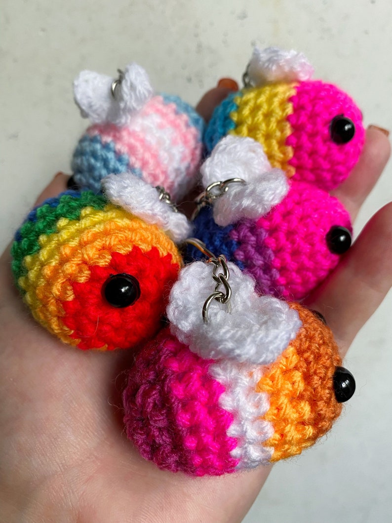 LGBTQ Crochet Bees Pride Bees Rainbow Bee Amigurumi - Etsy UK