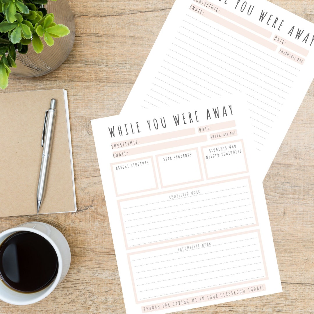While You Were Away Sub Notes - Etsy
